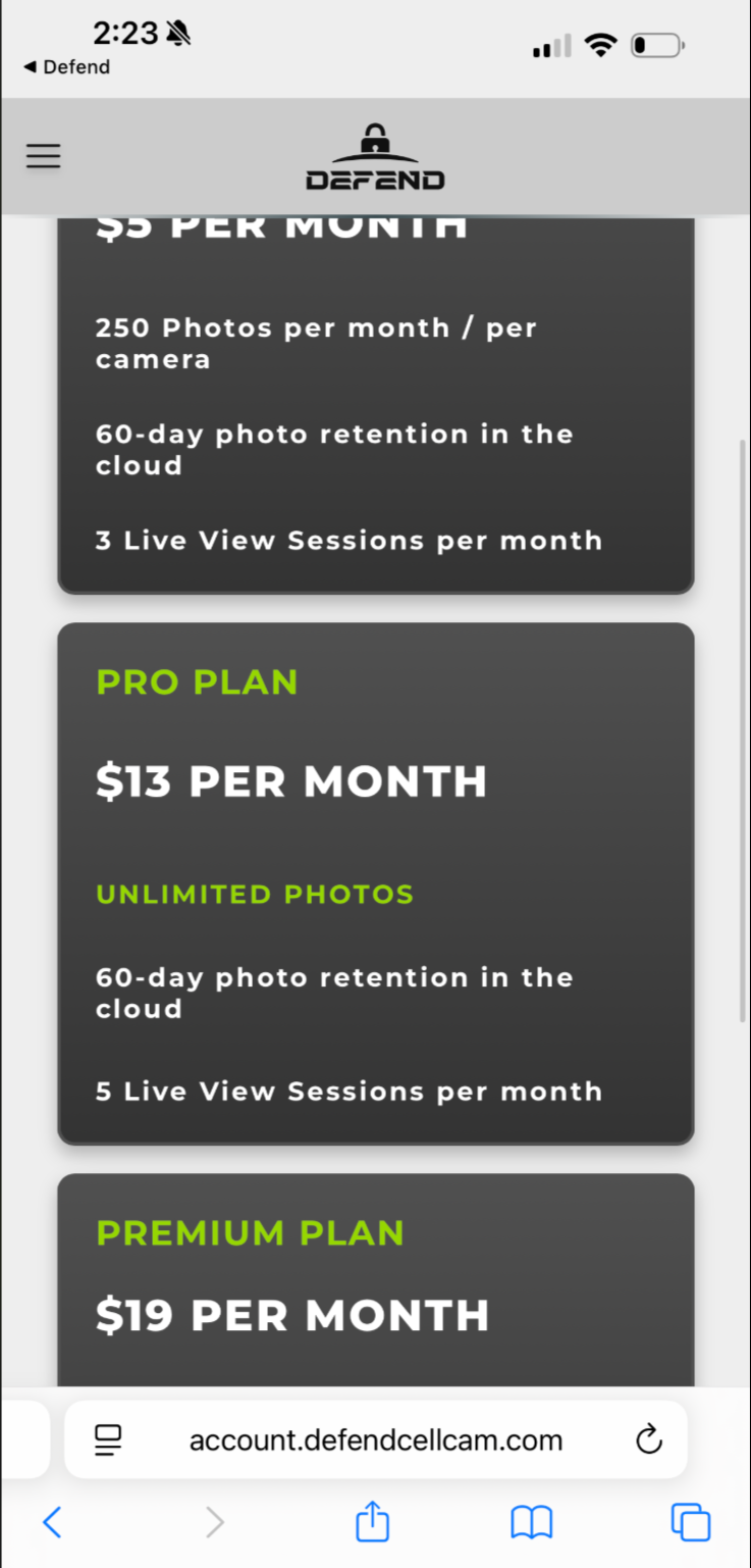 Changing Your Defend data Plan – Tactacam