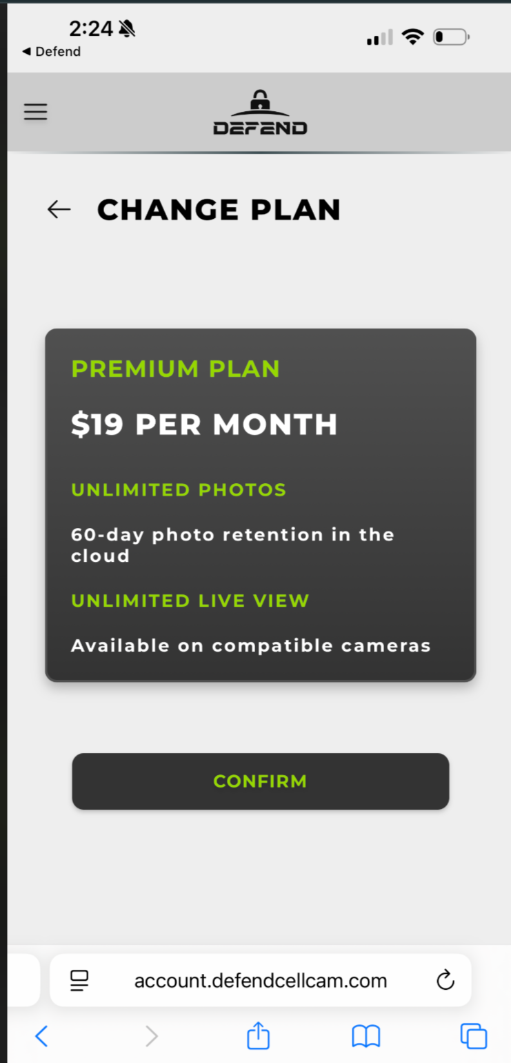 Changing Your Defend data Plan – Tactacam